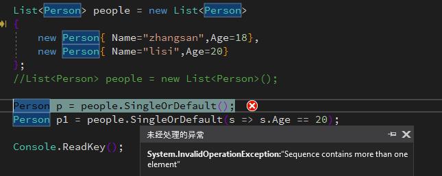 First(),FirstOrDefault(),Single(),SingleOrDefault() - Jenkin_Tong - 博客园
