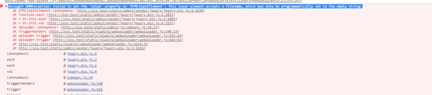 Uncaught DOMException Failed To Set The value Property On 