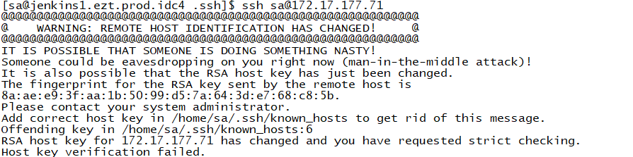 RSA host key for 172.17.x.x has changed and you have requested strict checking. - bianxiaobian - 博客园
