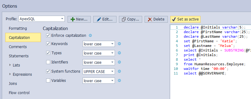 ApexSQL Refactor：SQL Server 代码格式化插件 - RexChou - 博客园