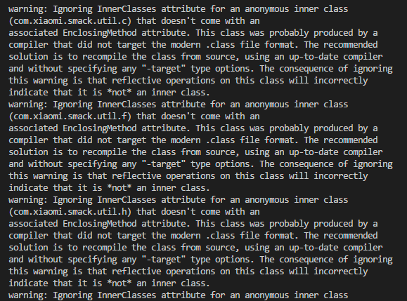 解决Warning: Ignoring InnerClasses attribute for an anonymous inner class - 米洛、睿熙 - 博客园