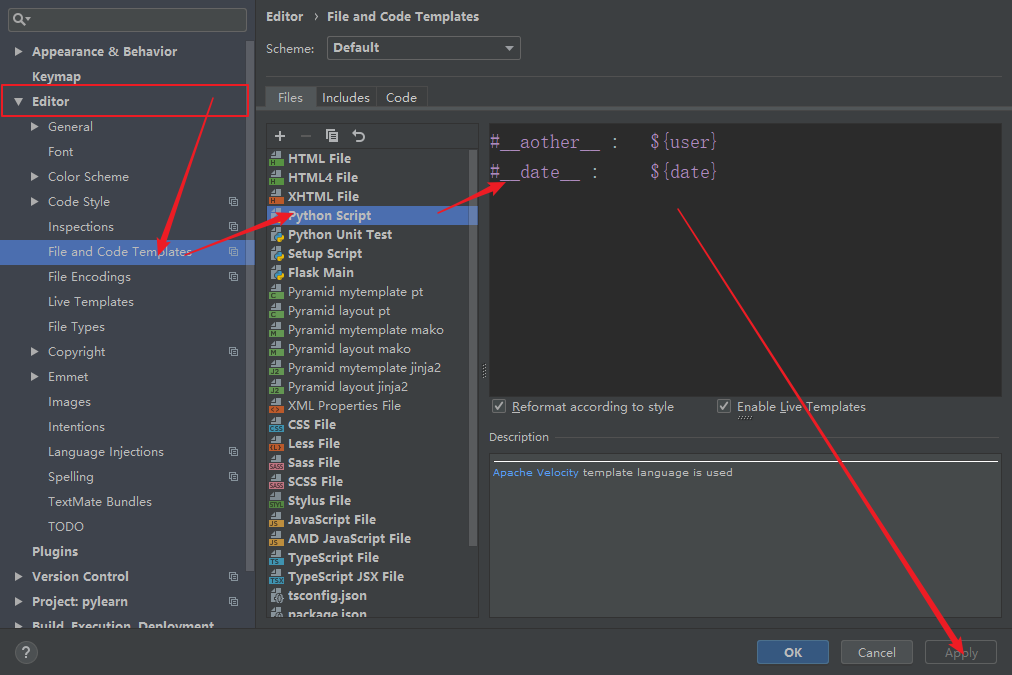pycharm设置templates - 金钢911 - 博客园
