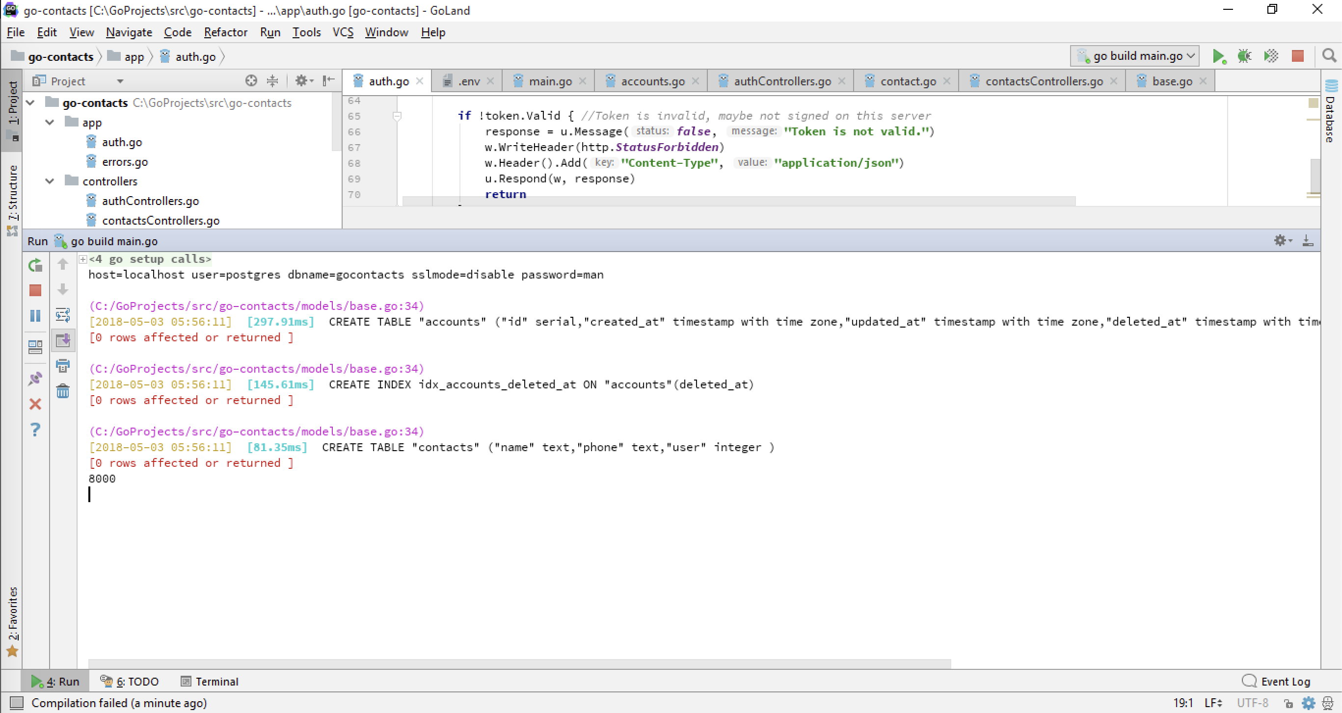 Golang And Postgresql And Jwt And Gorm And Mux Youhui 博客园