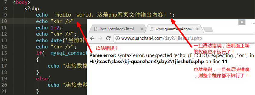 传智黑马PHP69期-php-第2天-PHP基础-php基础语法规定 - herisson_pan - 博客园