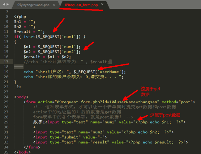 传智黑马PHP69期-第2阶段Php-第2天Php基础-11_REQUEST变量 - herisson_pan - 博客园
