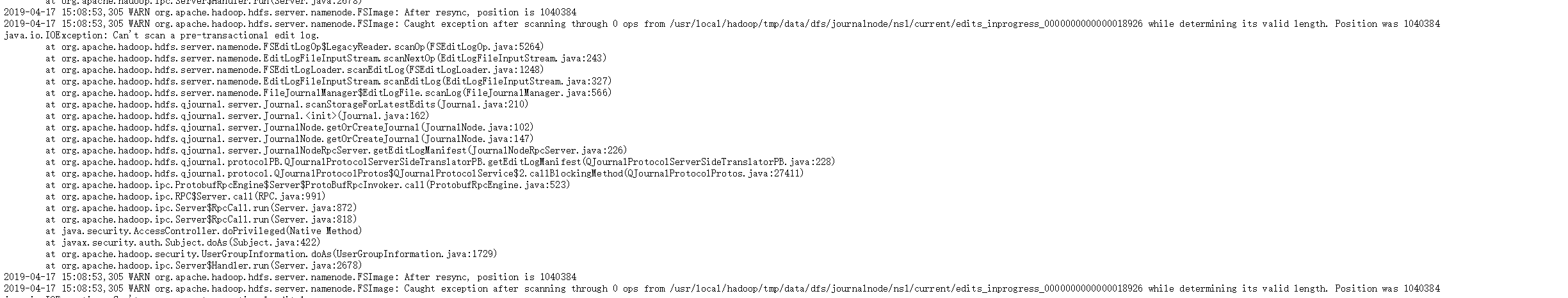 一个journode启动异常的处理 - ljinch - 博客园