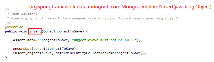Spring Data MongoTemplate insert 操作的大坑：Spring data mongo E11000 duplicate key error collection ...