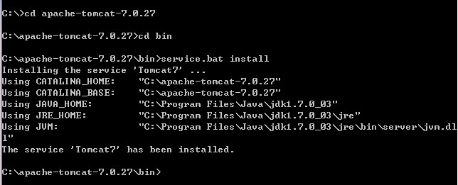 tomcat7安装启动报错-unable to open the service 'tomcat7' - 白云是世界的公民 - 博客园