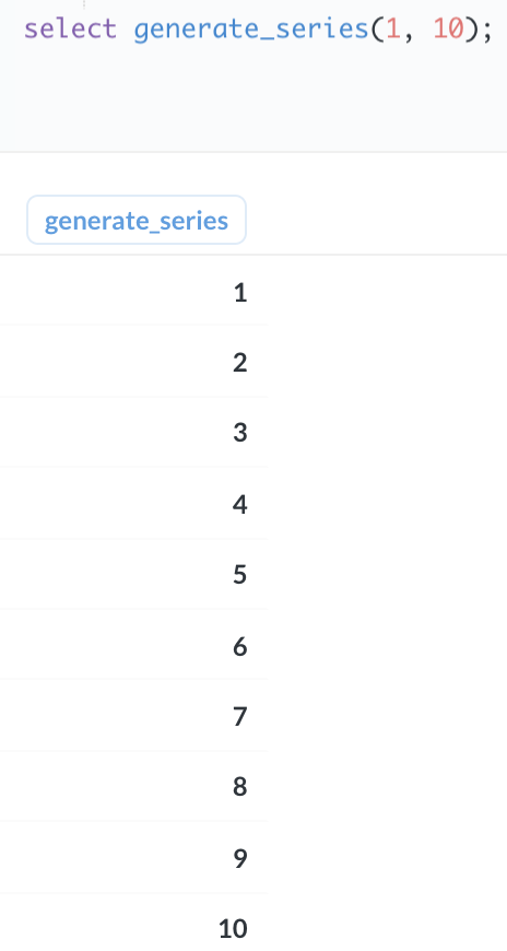 generate_series函数 - Surena - 博客园