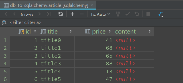  SQLAlchemy filter 